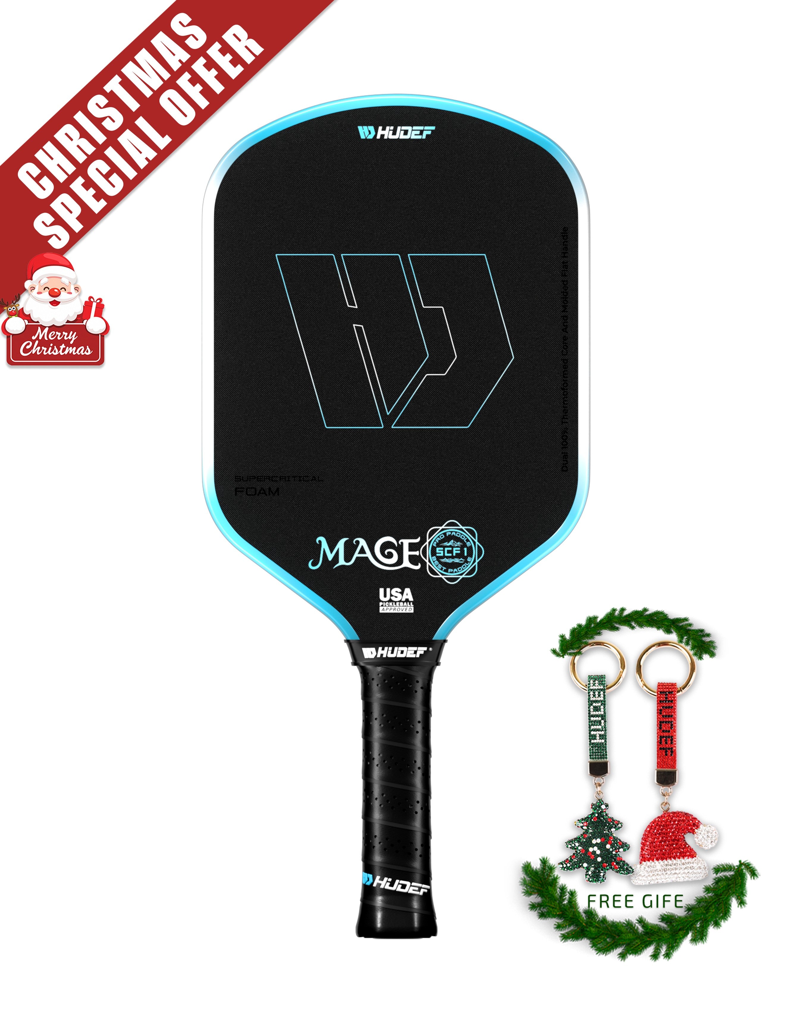 Hudef Mage SCF1 Supercritical Foam Honeycomb Hybrid Pickleball Paddle ...